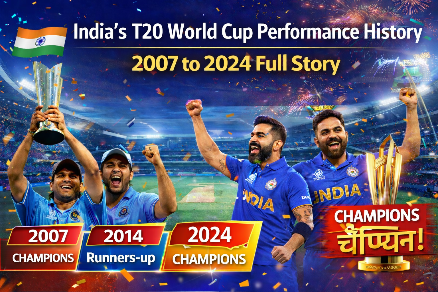 India’s T20 World Cup Performance History: Results, Records & Titles ...